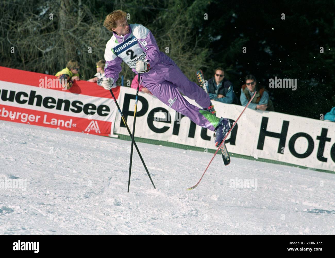 Altenmarkt austria 19920312 rune kristiansen in action hi-res stock ...
