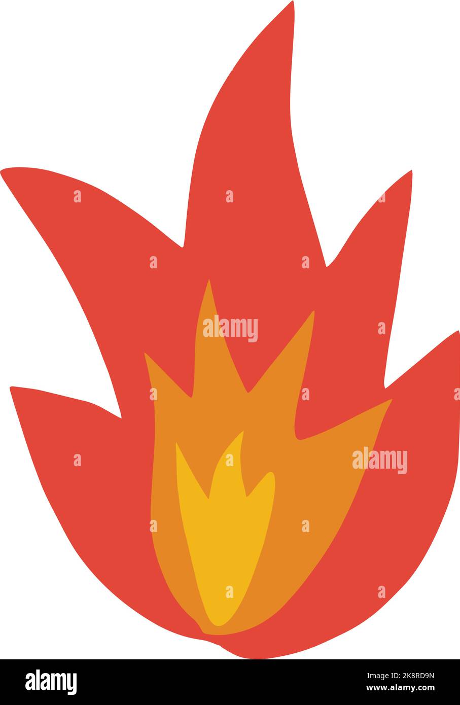 Fire icon vector abstract shape burning hot flame illustration Stock ...
