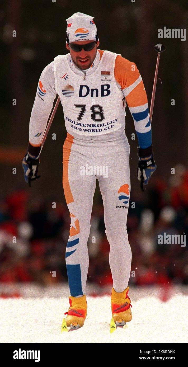 Skier torgny mogren in action in holmenkollens 50 km photo hi-res stock ...