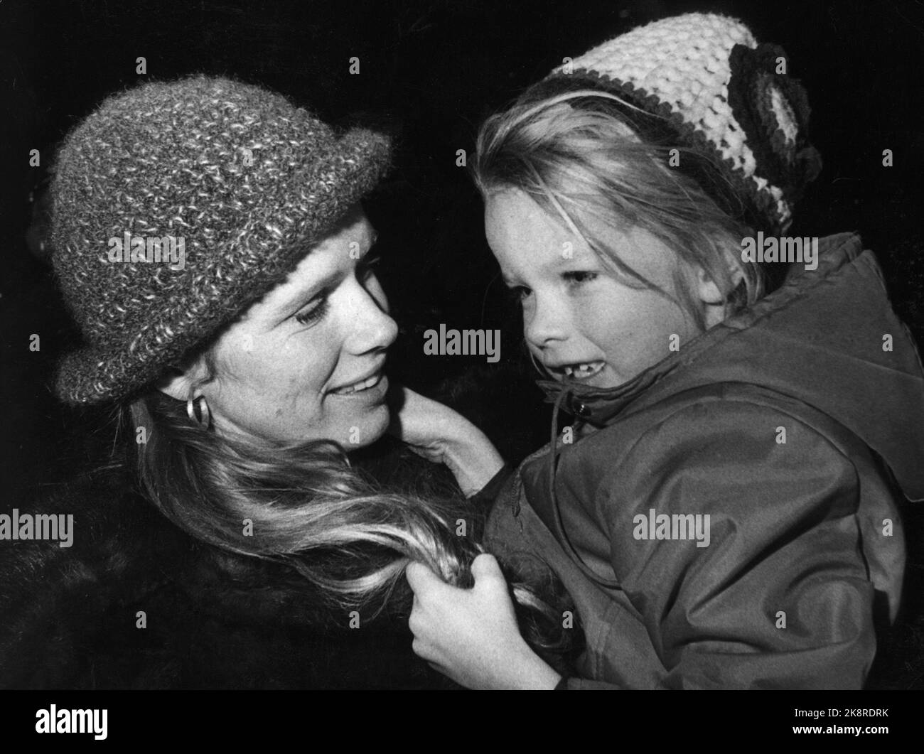 Liv Ullmann with daughter Linn Ullmann January 1973 Photo: NTB / NTB ...