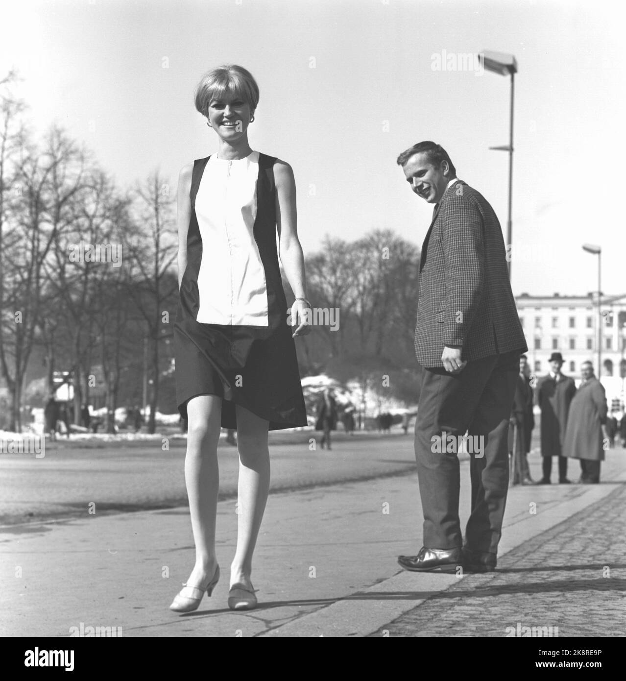 Oslo 19660409. Summer fashions 1966. Ragnhild Bolstad shows this summer ...