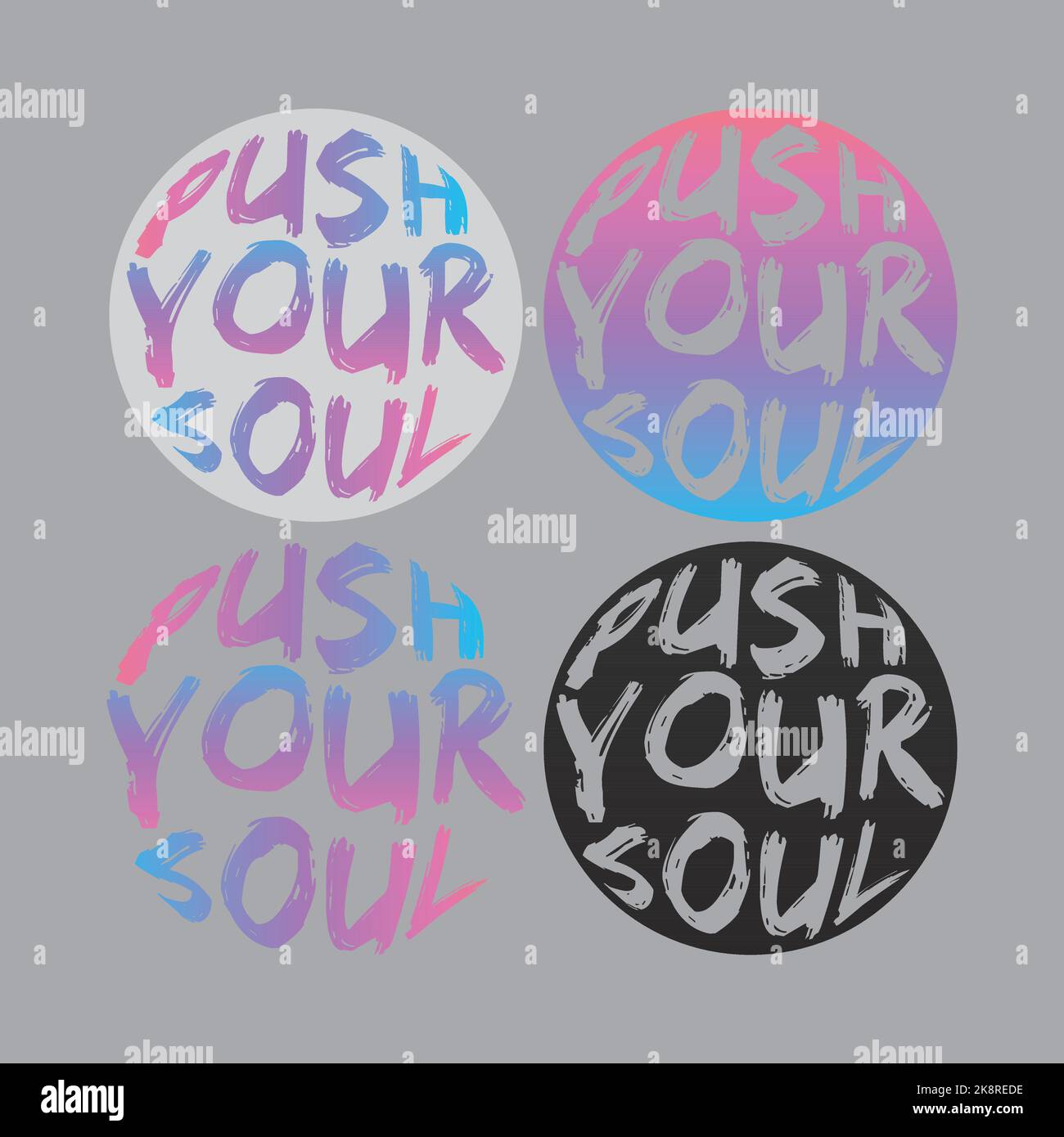 PUSH YOUR SOUL, lettering typography design artwork collection ...