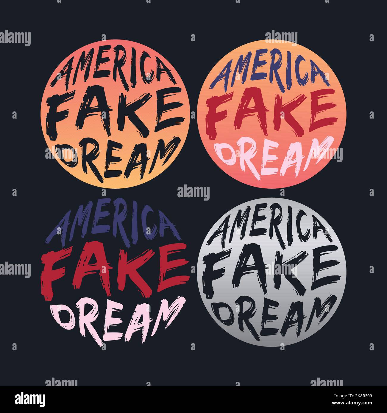 AMERICA FAKE DREAM, lettering typography design artwork collection ...