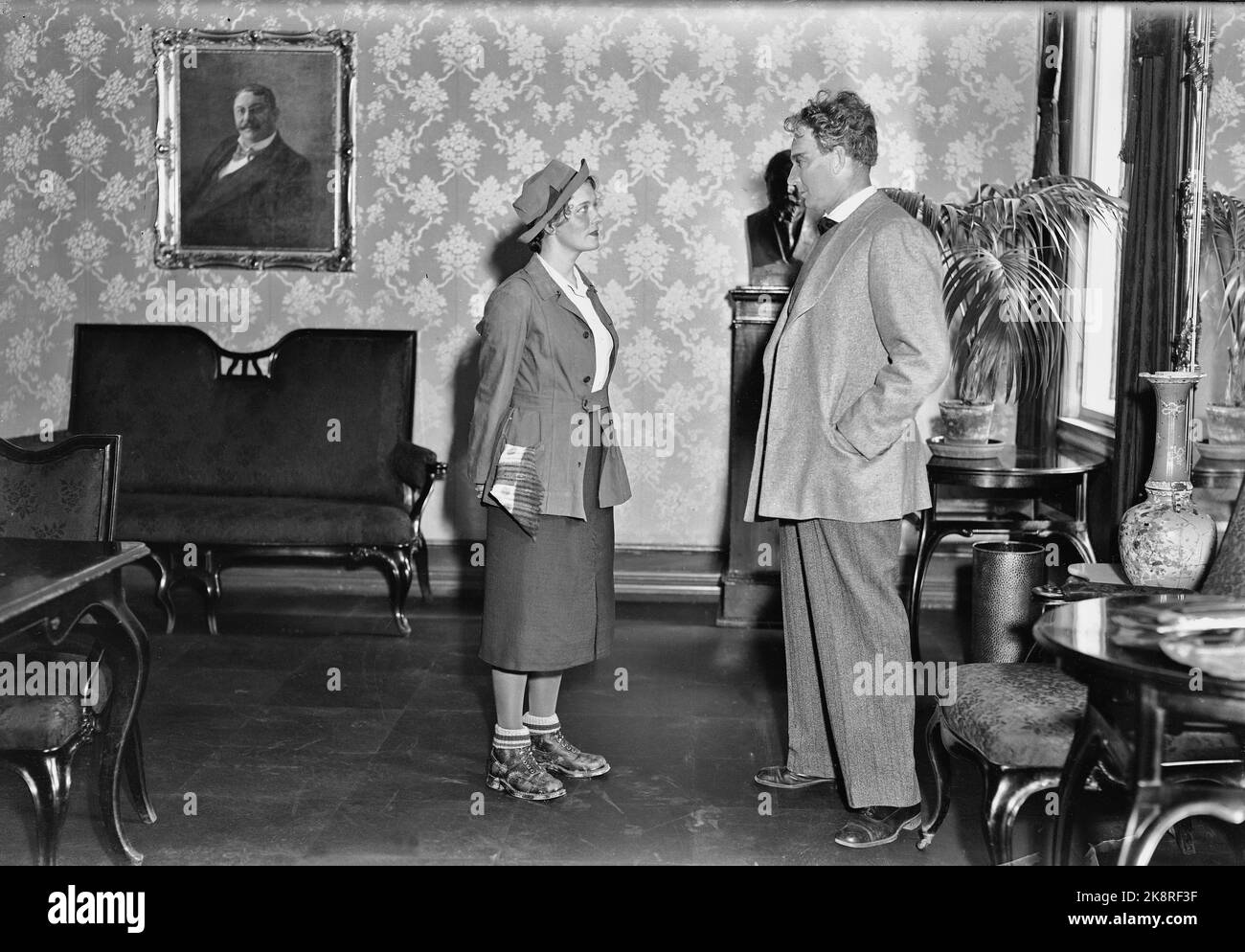 Oslo 19390830 Actors Tore Segelcke (TV) and August Oddvar in the Ibsen ... Oslo 19390830 Actors Tore Segelcke (TV) and August Oddvar in the Ibsen ...