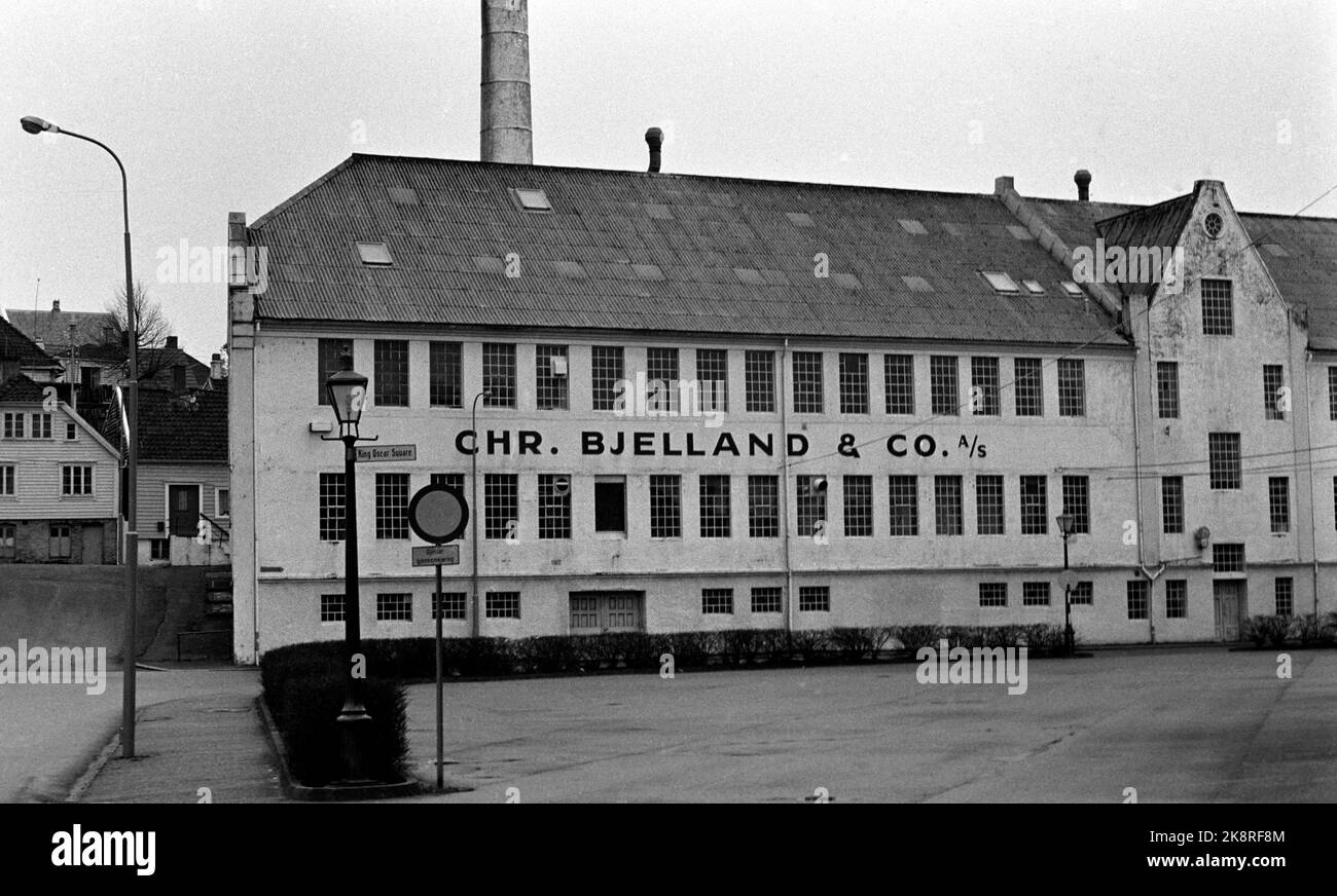 Stavanger 1975. Chr. Bjelland & Co A/S factories. Exterior. Photo NTB ...