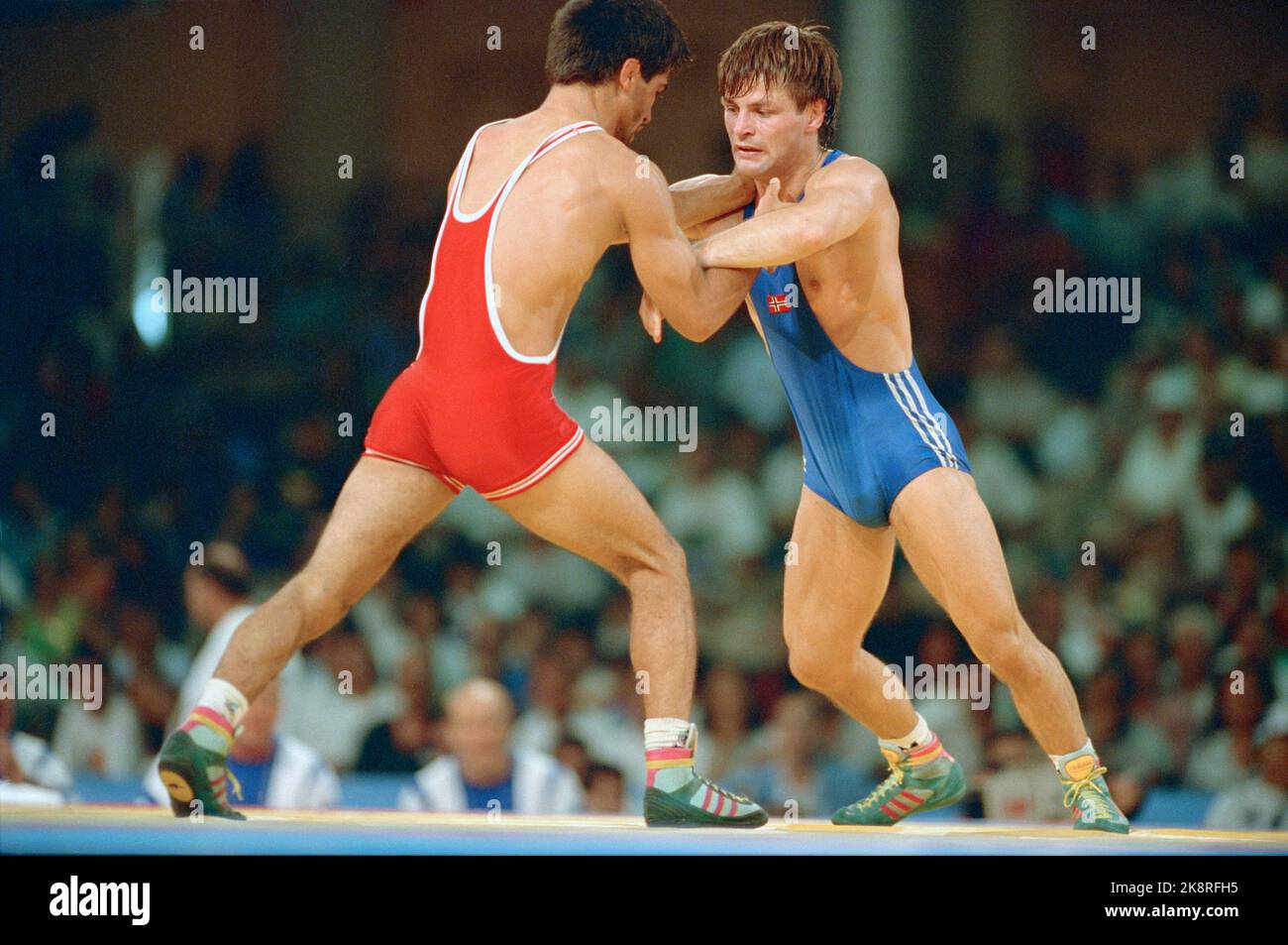 Barcelona 19920728. The Summer Olympics in Barcelona. Wrestling. Jon ...
