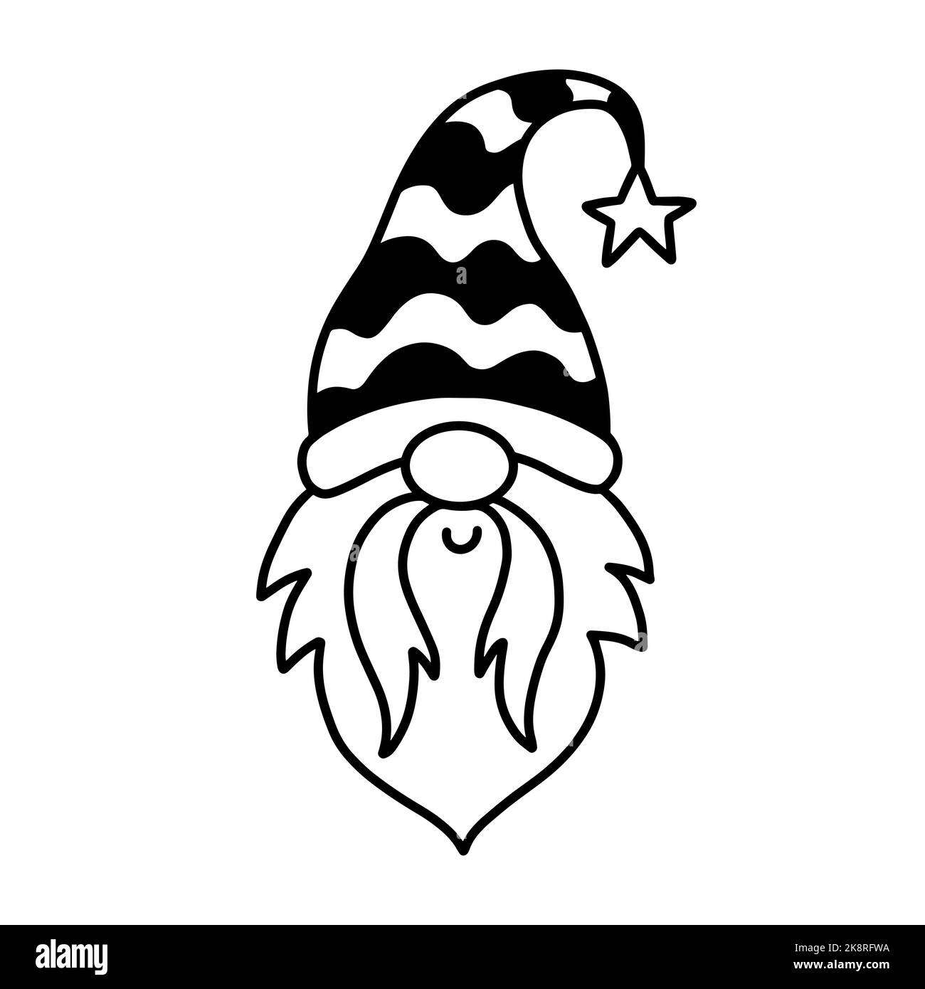 Vector Garden Gnome Character silhouette Stock Vector Image & Art - Alamy