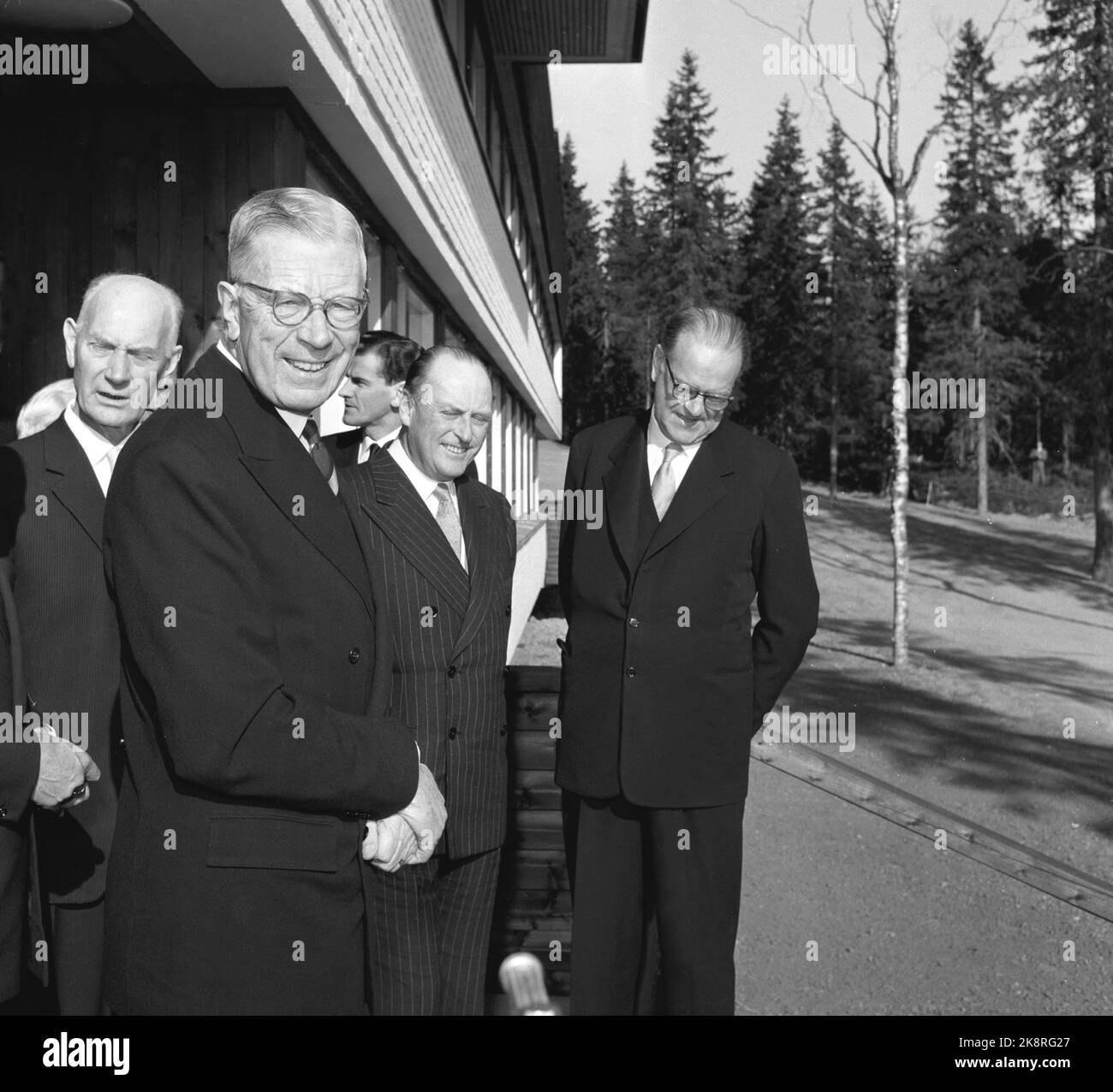 King olav and prime minister tage erlander from sweden photo hi-res ...