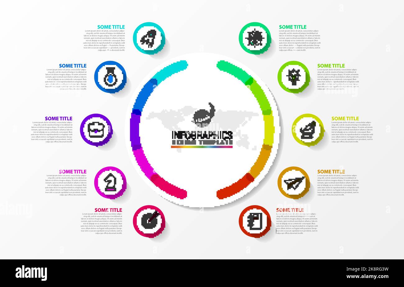 Infographic design template. Creative concept with 10 steps. Can be ...