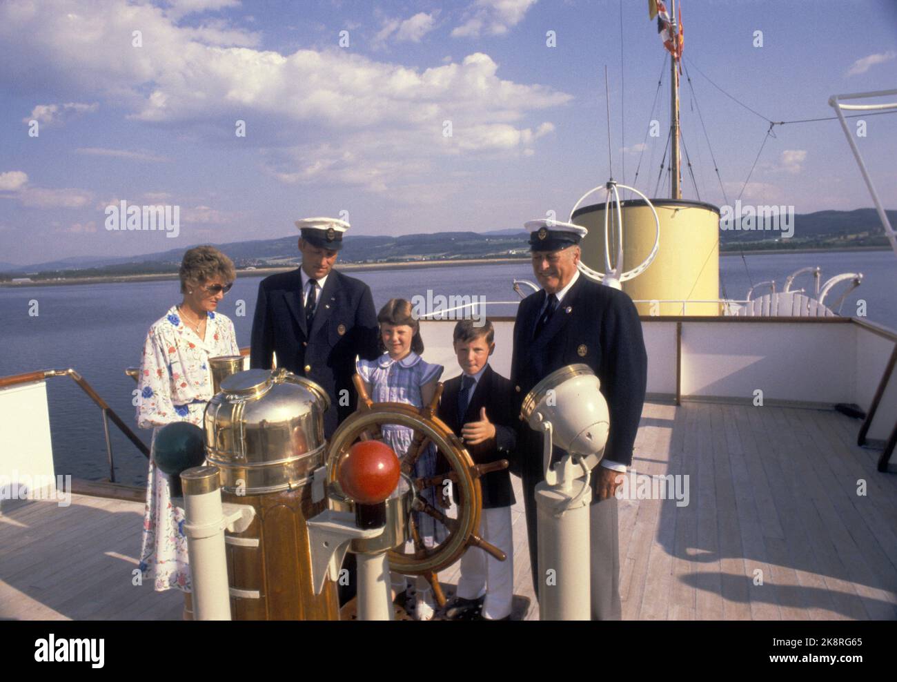 Verdal 19800727 The royal family visits Trøndelag. Here the family ...