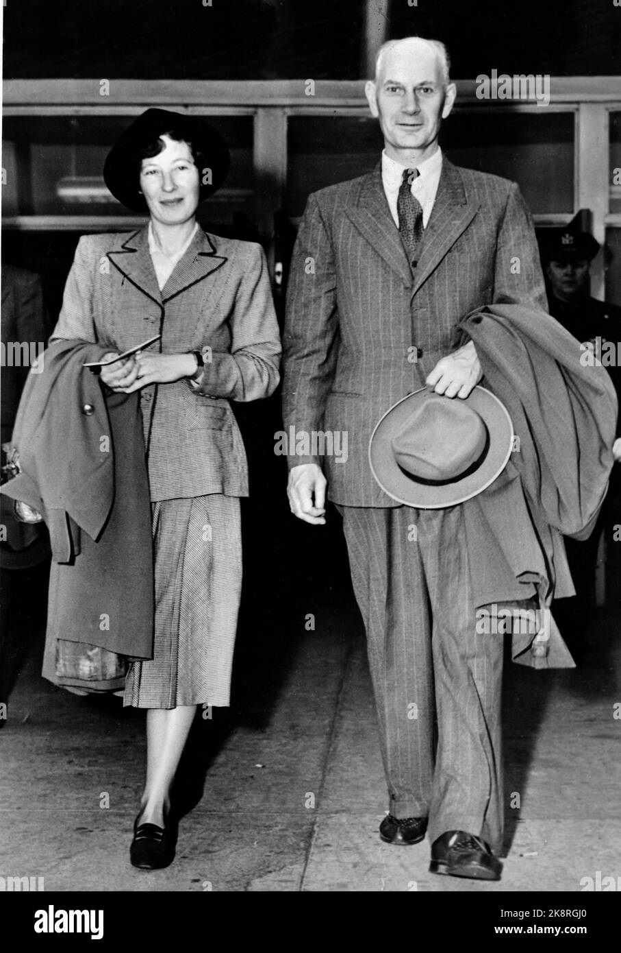 Oslo 1955 einar gerhardsen with werna gerhardsen the two together hi ...