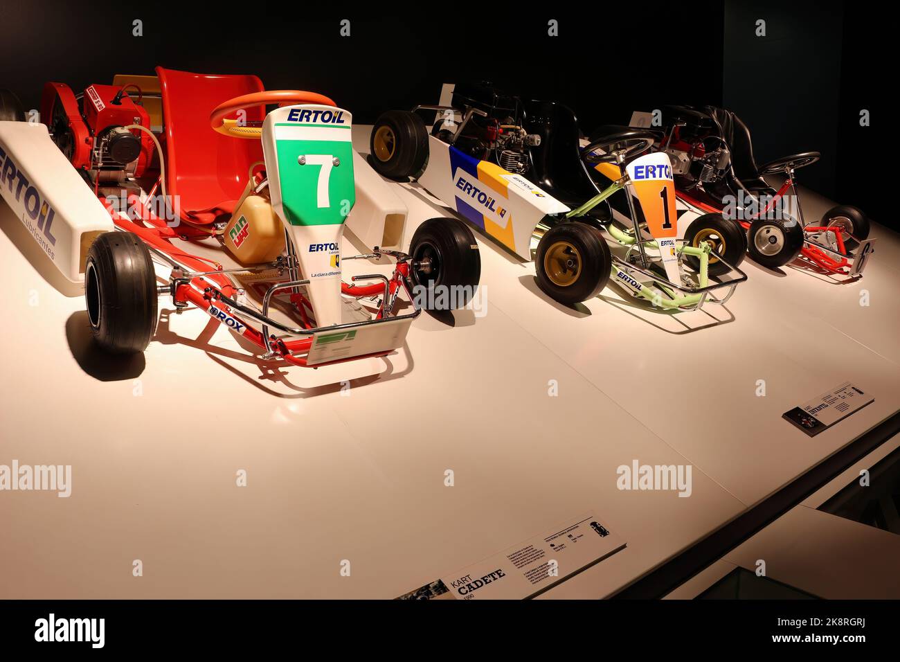 Collection of go-karts from the early career of Fernando Alonso Formula ...