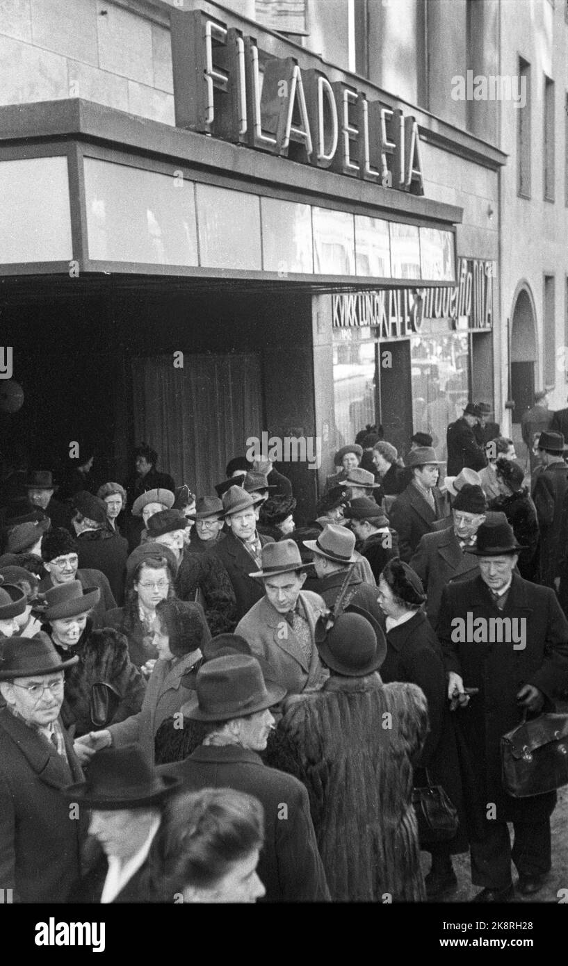 Oslo 19500304. Healing meeting in Philadelphia in Oslo. Nearly 2,500 ...