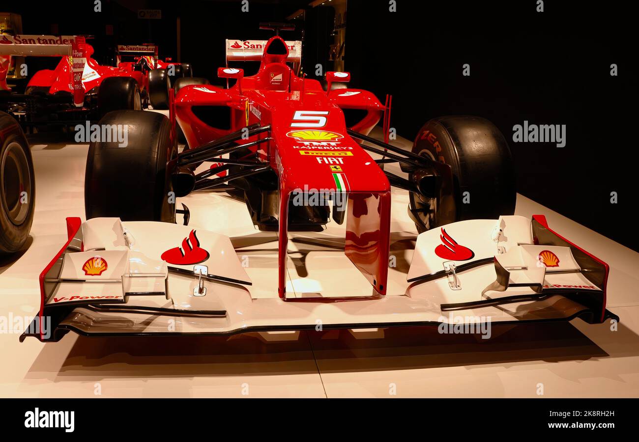 Fernando Alonso's 2012 Ferrari F2012 Formula 1 car on display at the ...