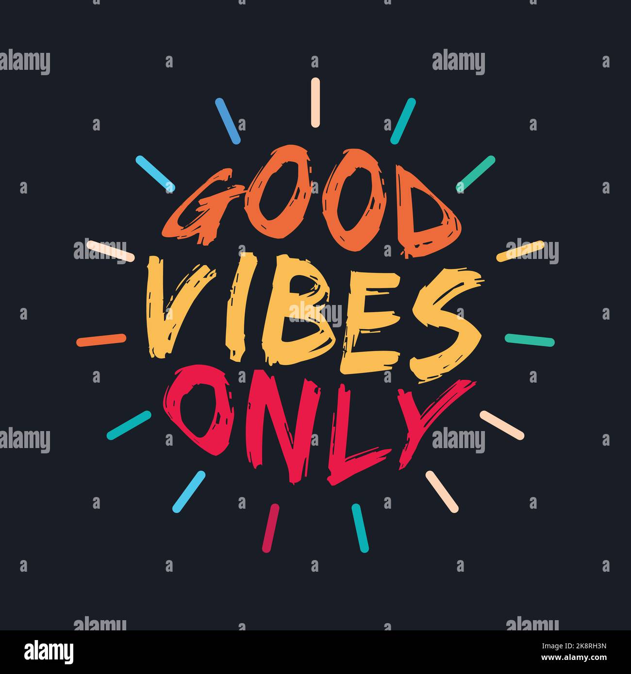 GOOD VIBES ONLY, lettering typography design artwork. Editable ...