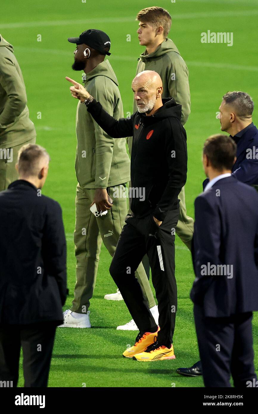 Zagreb, Croatia on October 24, 2022. Head Coach of AC Milan Stefano ...