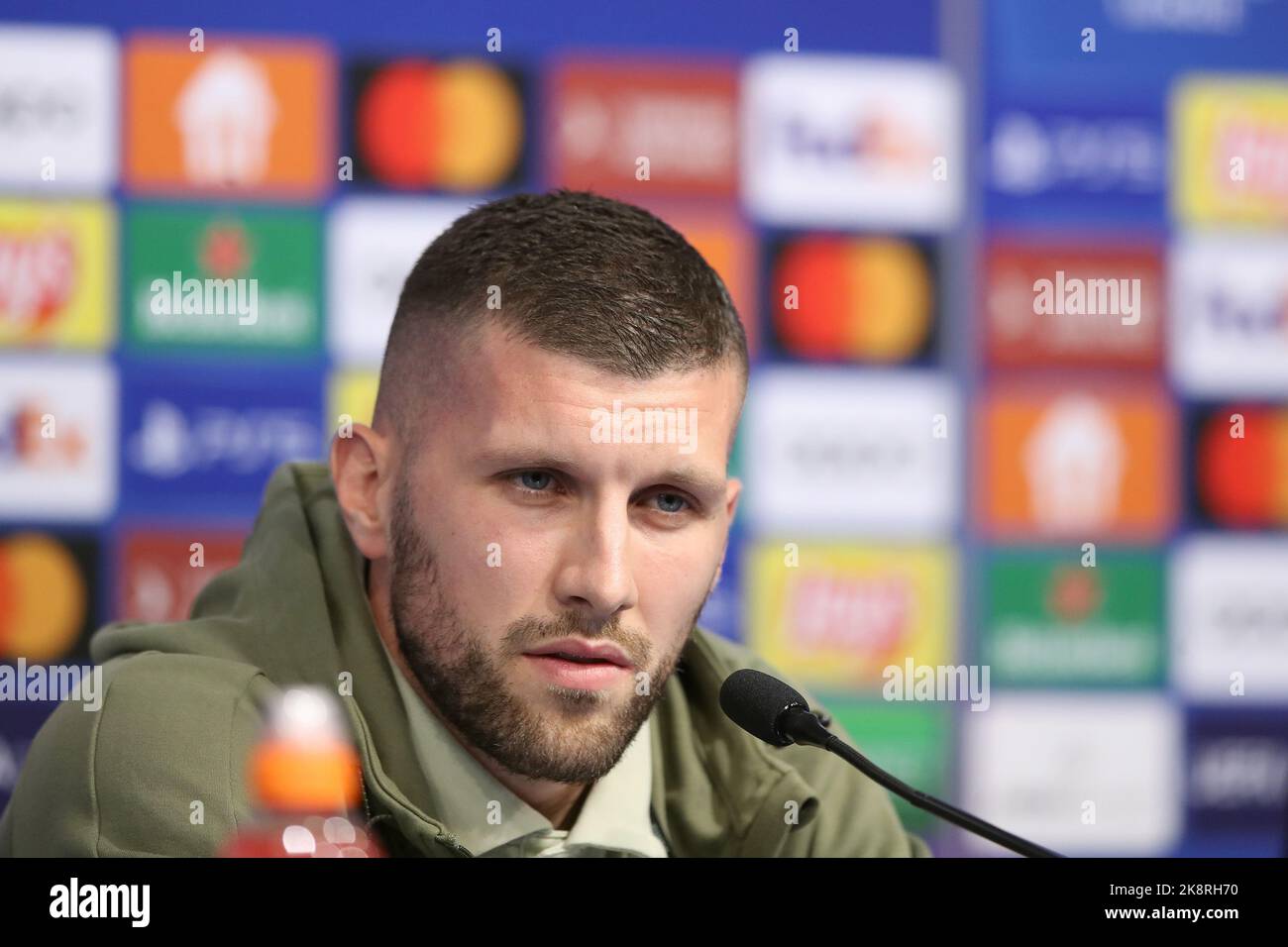 Zagreb, Croatia on October 24, 2022. Player of AC Milan Ante Rebic ...