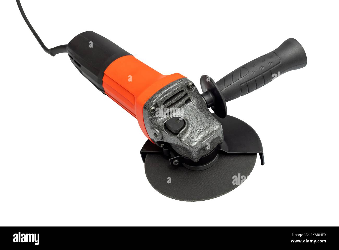 Angle grinder with abrasive disk isolated on a white background Stock ...