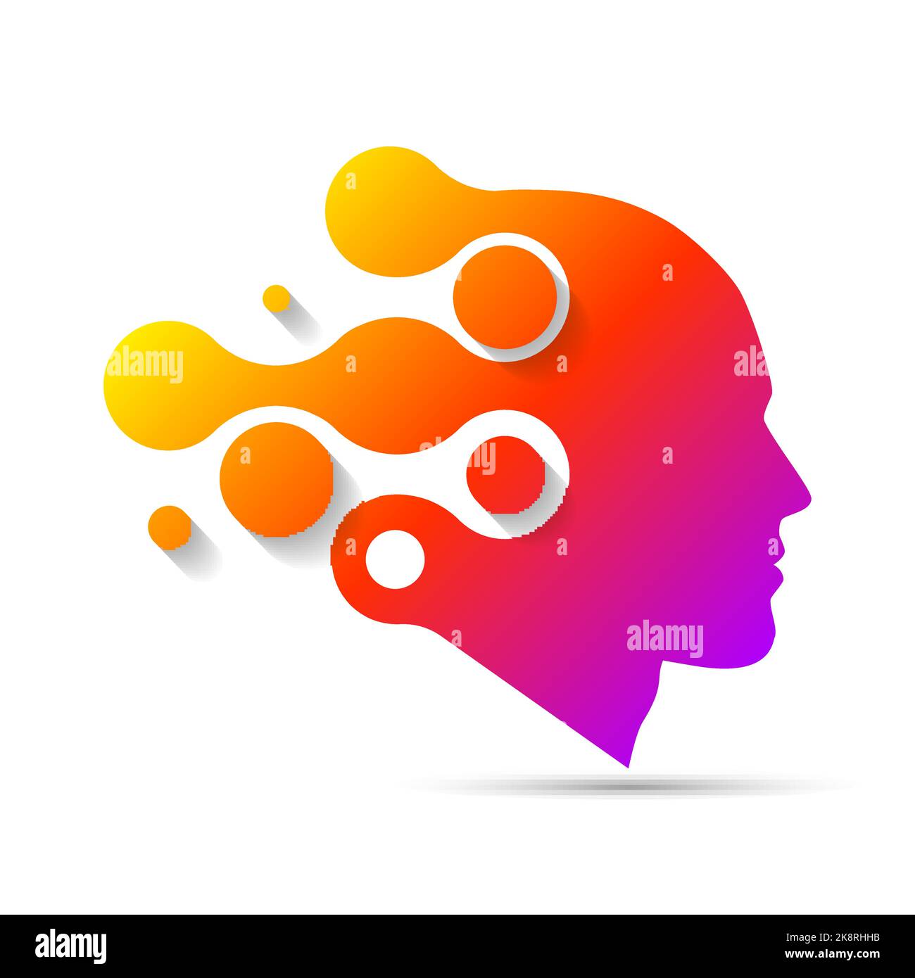 Creative head. Human brain. Abstract concept. Vector illustration ...