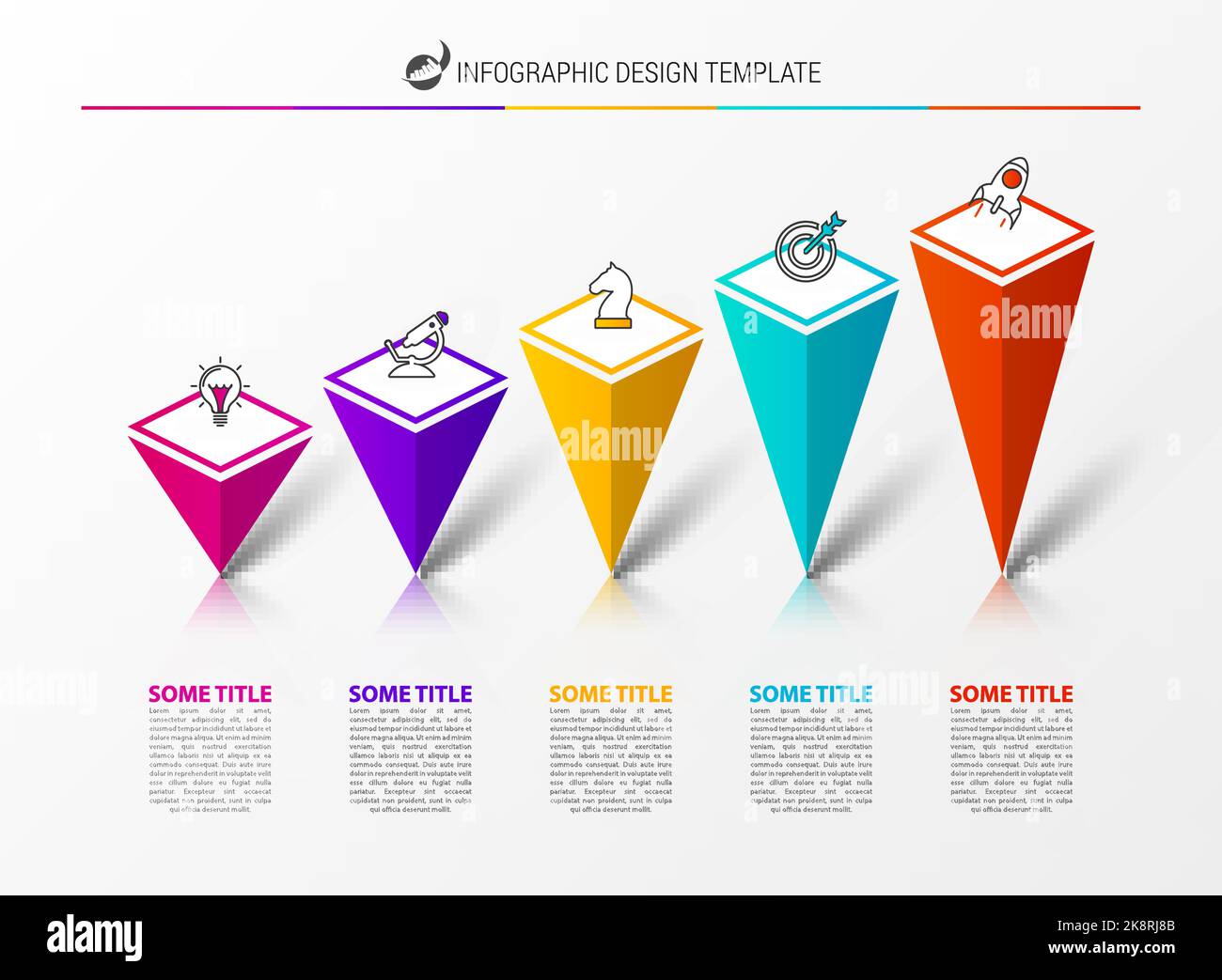 Infographic design template. Creative concept with 5 steps. Can be used ...