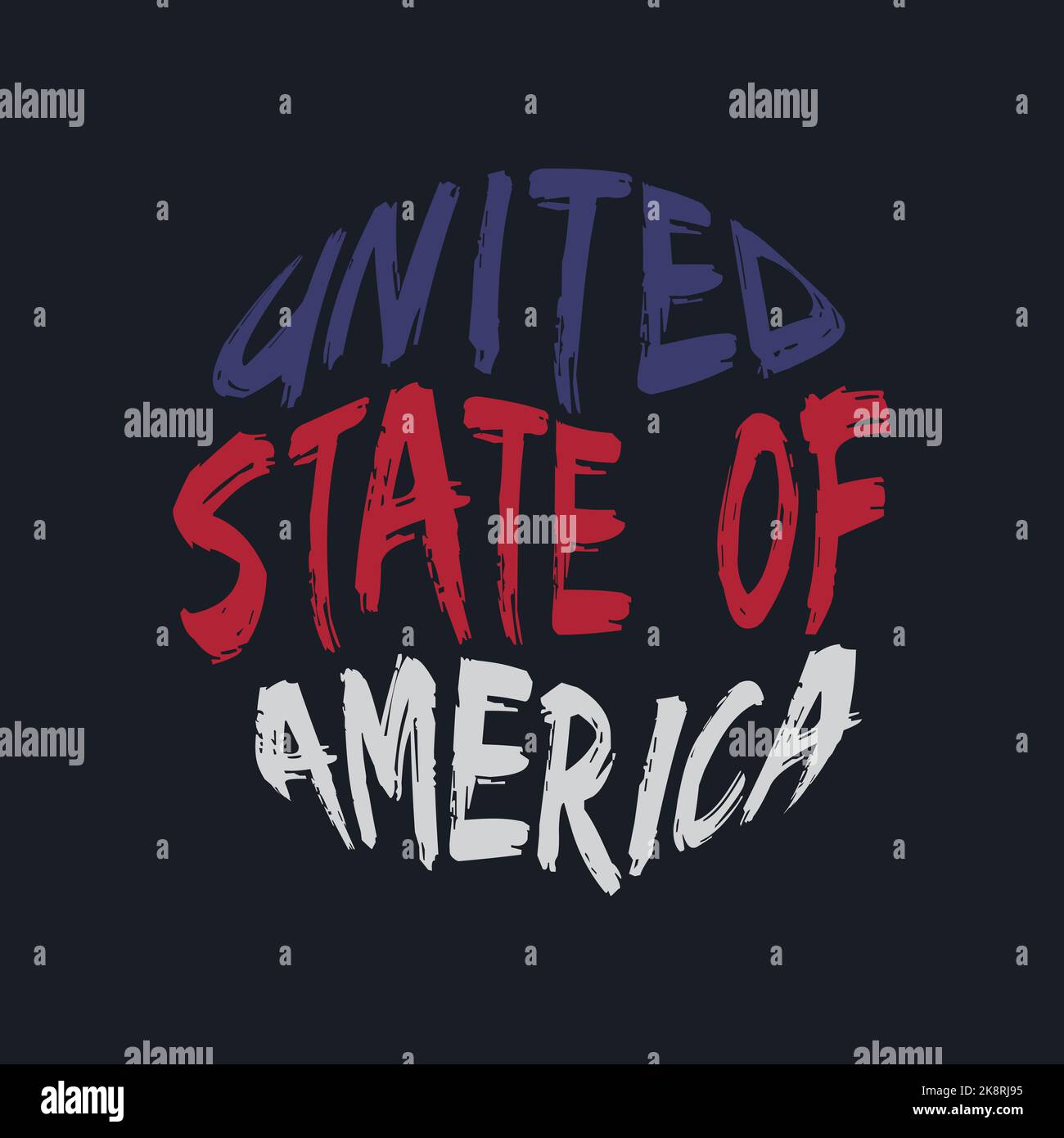 UNITED STATE OF AMERICA, lettering typography design artwork. Editable ...
