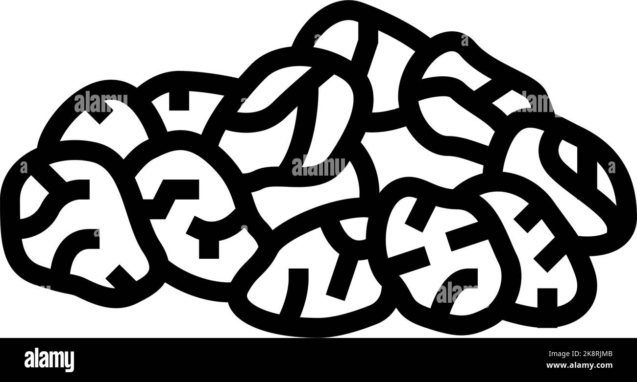 cranberry dried fruit line icon vector illustration Stock Vector Image ...