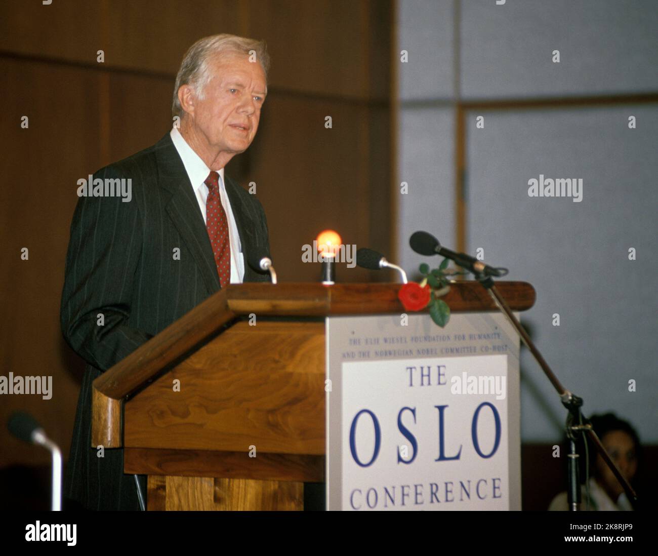 Oslo August 1990. Jimmy Carter attends the hate conference in Oslo ...
