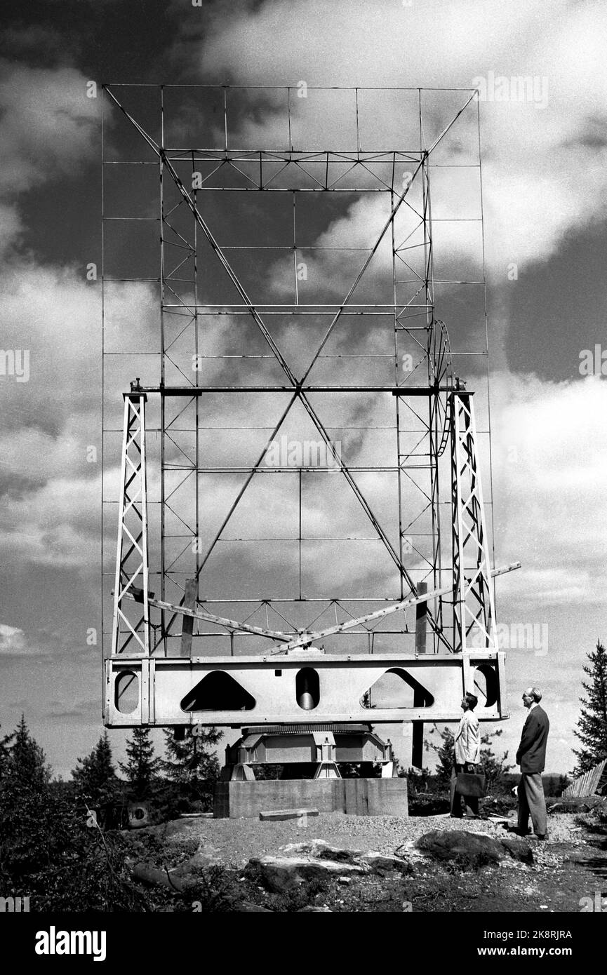 Harestua 19540531 The solar observatory at Harestua is put into ...