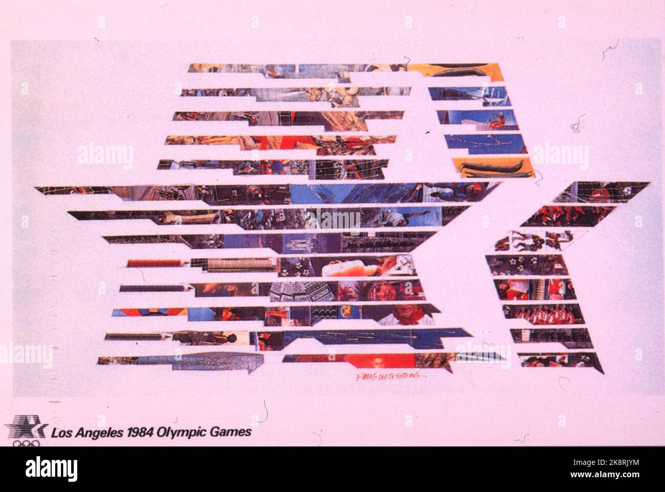 Poster. Olympics in Los Angeles 1984. Archive Stock Photo - Alamy