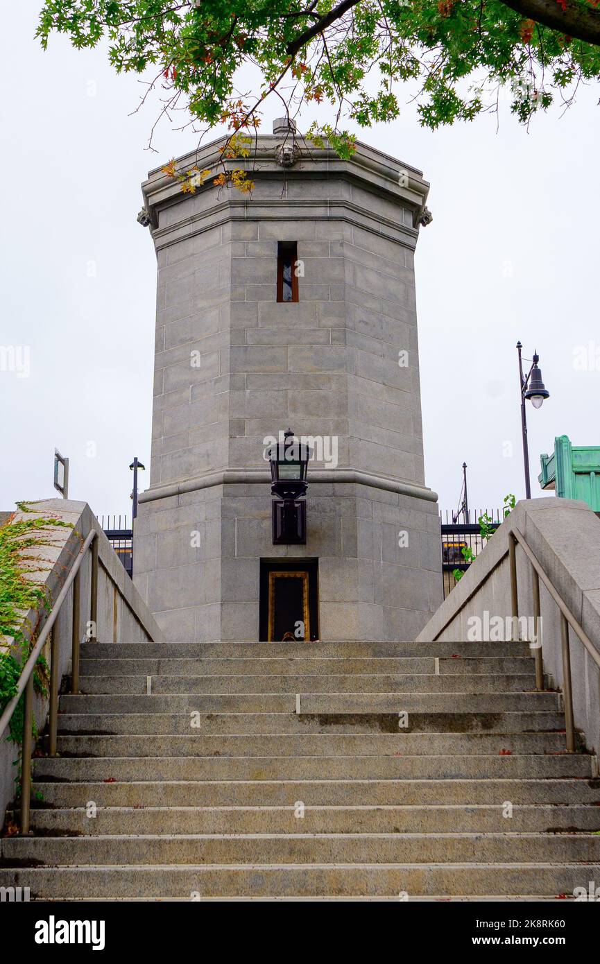 The stairs leading to stone tower Stock Photo - Alamy