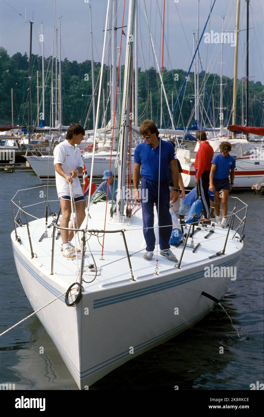 Oslo 1987-07-06: Fram X - Crown Prince Harald's Sailing Boat for ...