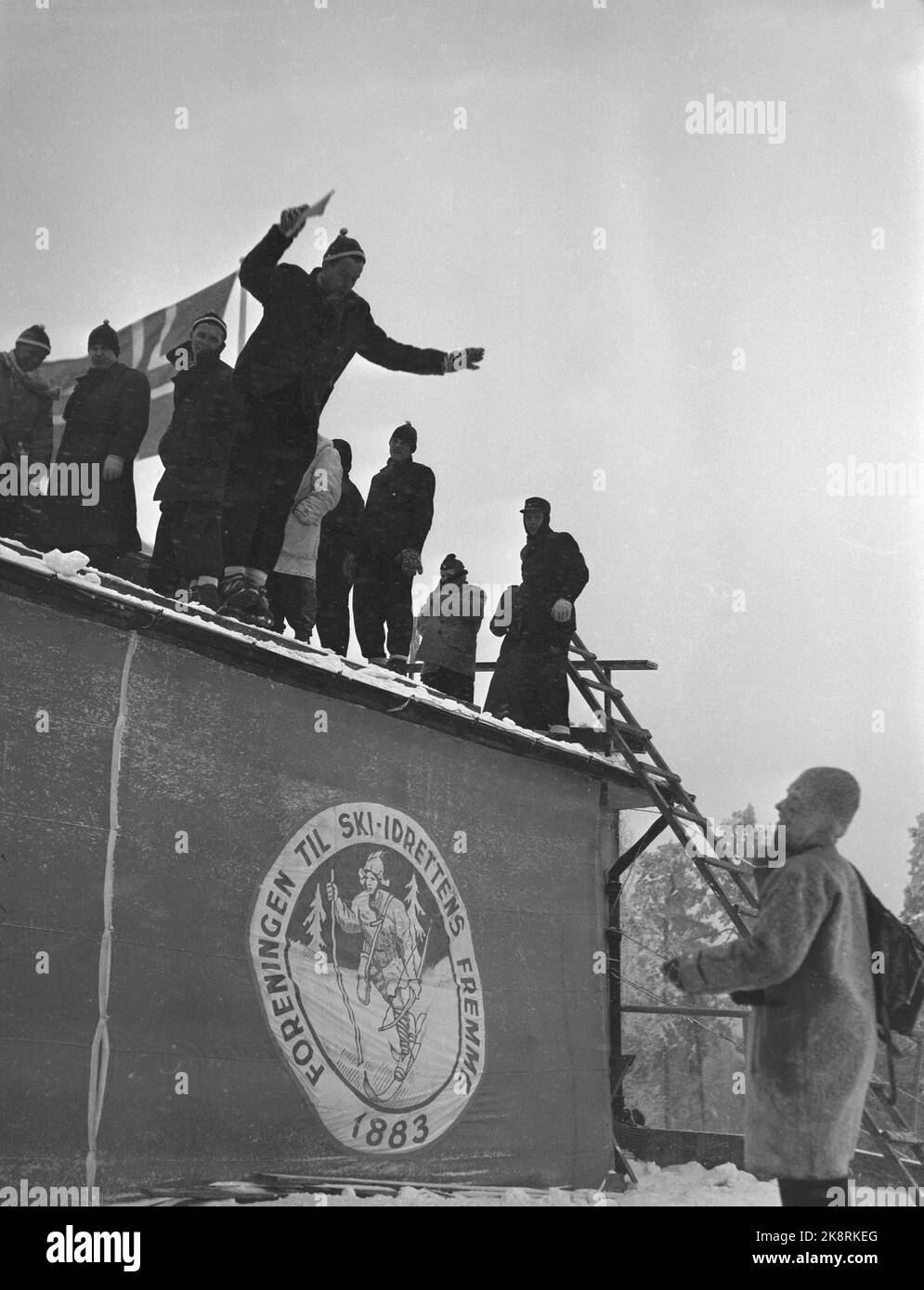 Oslo March 7, 1954. Holmenkollen. The Holmenkoll jump race was canceled ...