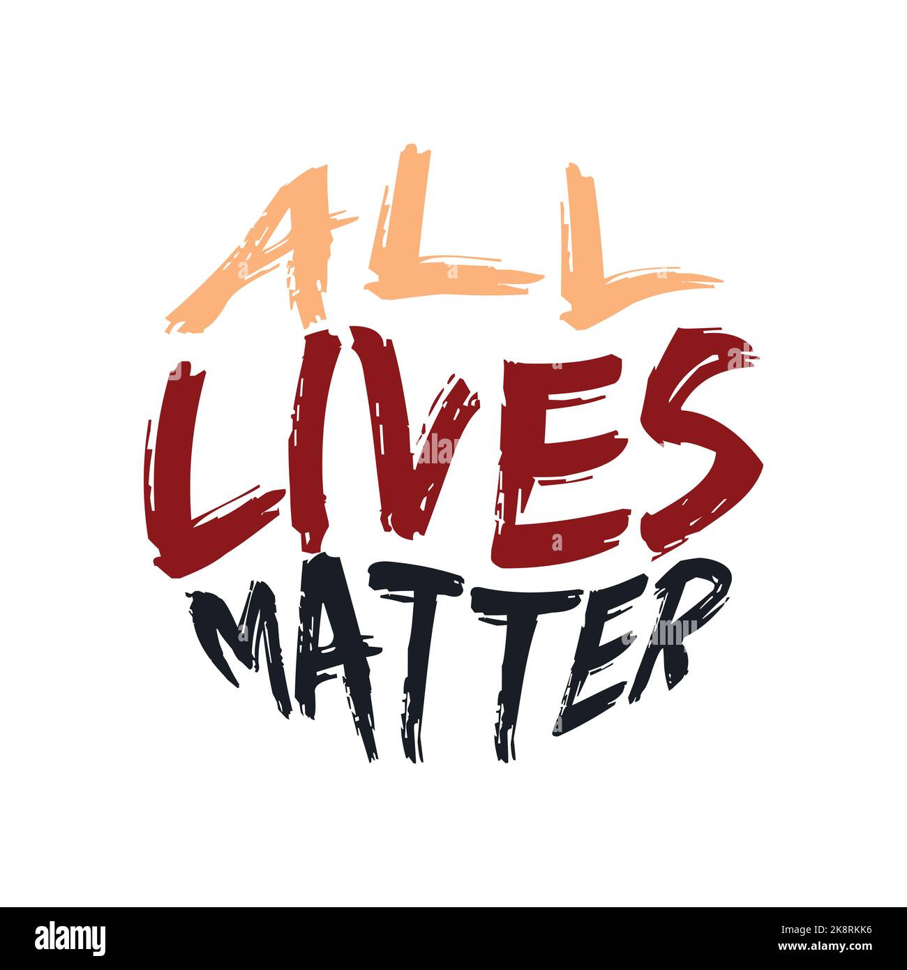 ALL LIVES MATTER, lettering typography design artwork. Editable ...