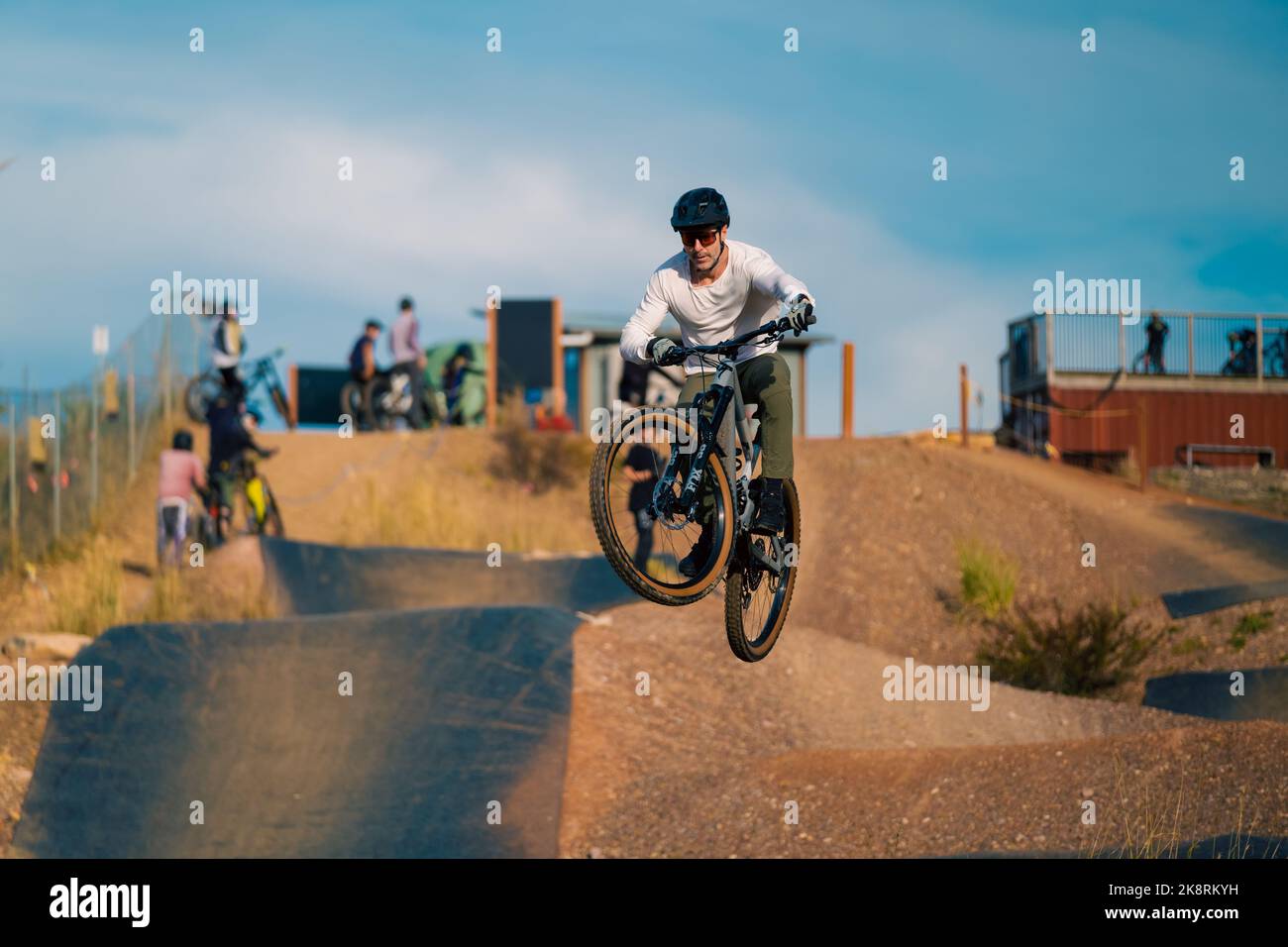 An MTB Rider perfecting his skills Stock Photo - Alamy