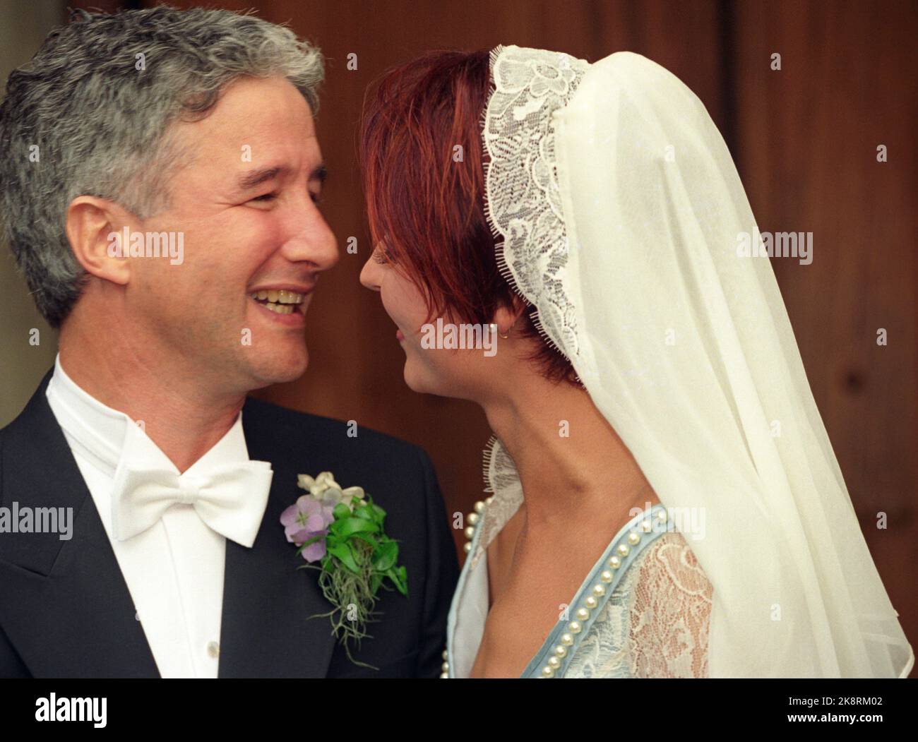 Bergen. Sissel Kyrkjebø and Eddie Skoller after the wedding. Photo ...