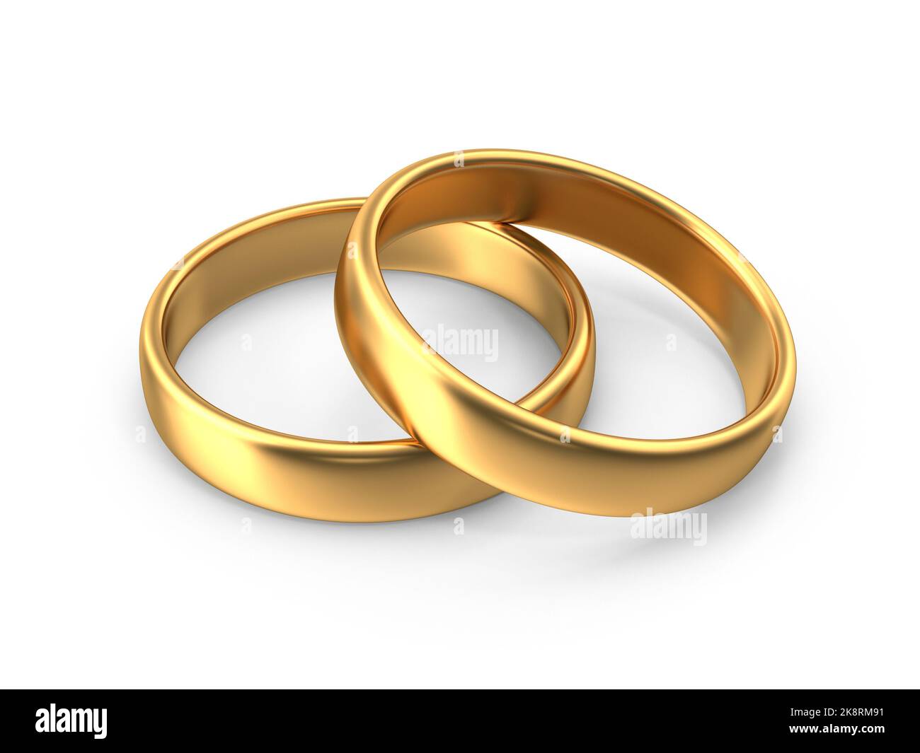 Two Gold Ring , This is a 3d rendered computer generated image ...