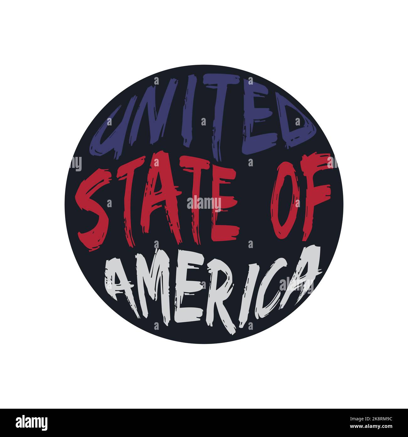 UNITED STATE OF AMERICA, lettering typography design artwork. Editable ...