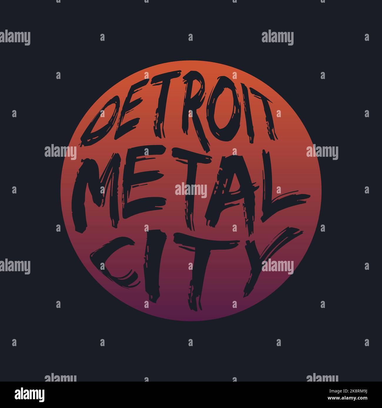 DETROIT METAL CITY, lettering typography design artwork. Editable ...