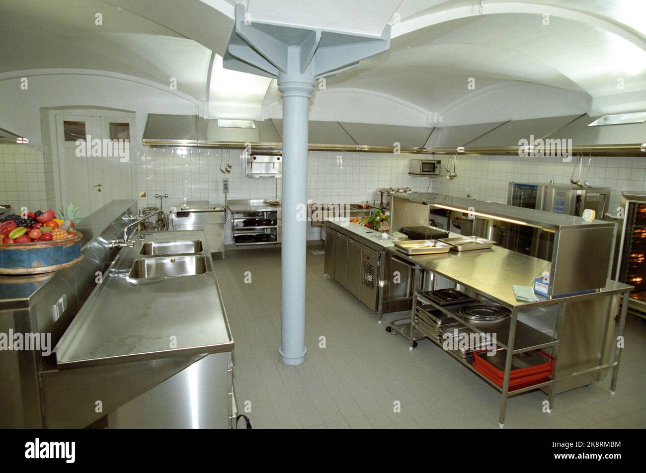 Oslo 19950202. The royal castle shows off its new kitchen. The main ...