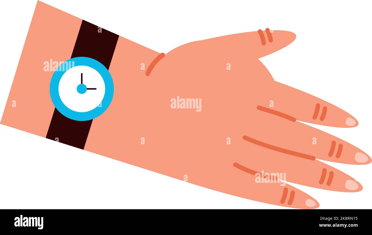 hand human with wristwatch icon Stock Vector Image & Art - Alamy