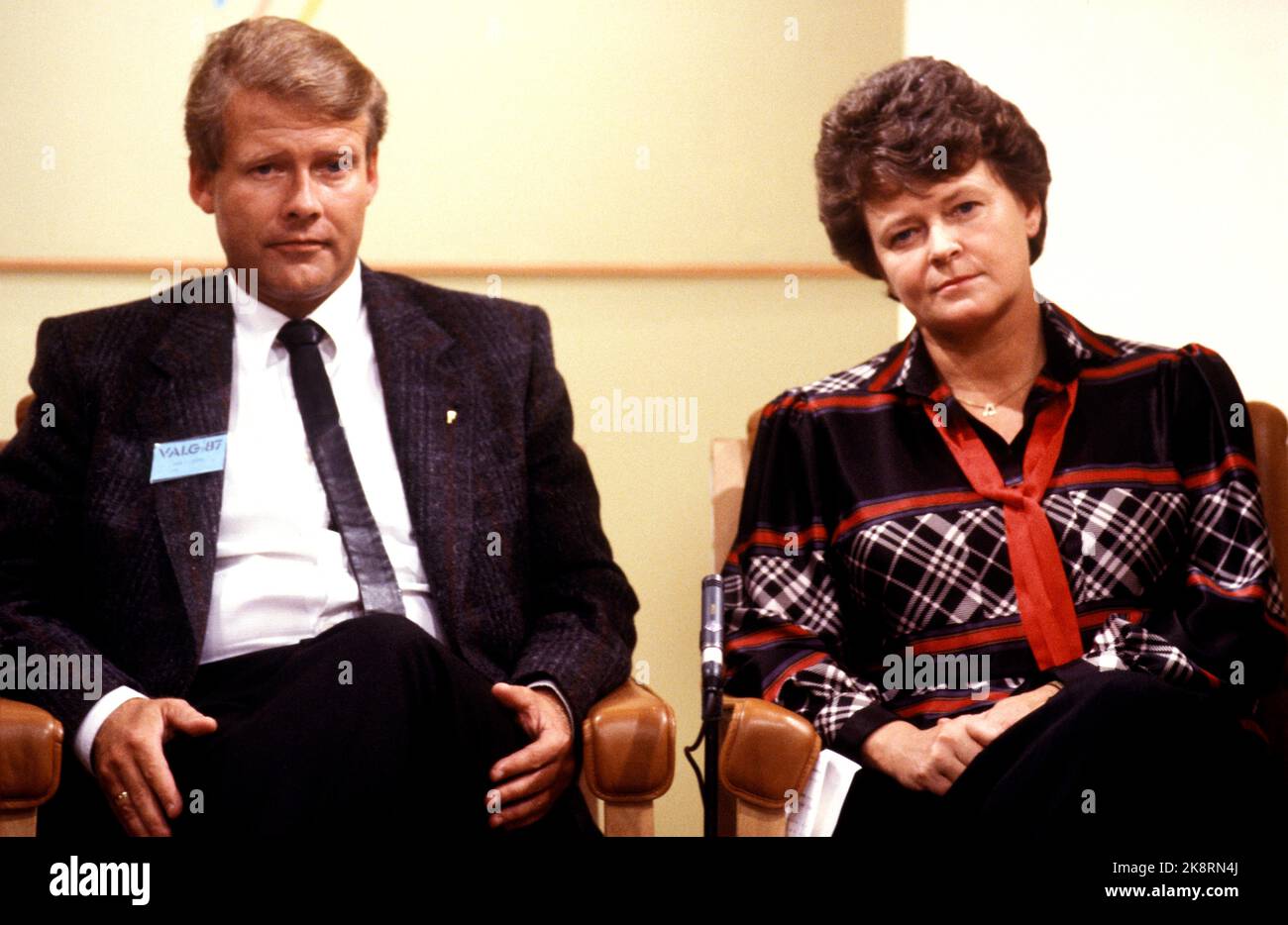 Oslo 19870914. The municipal and county council elections, party ...
