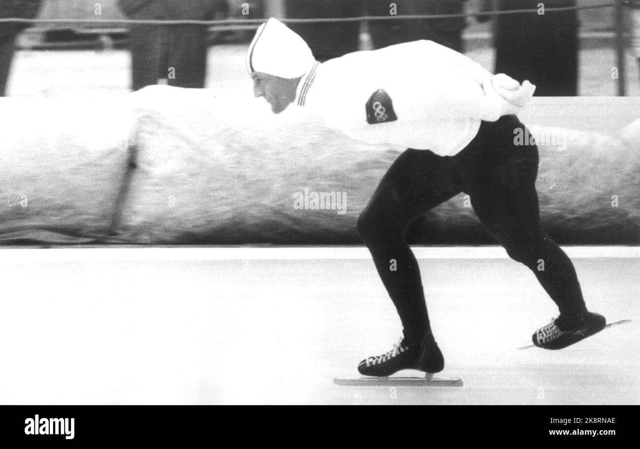 Grenoble, France 196802 Olympic winter games in Grenoble. Quick skating ...