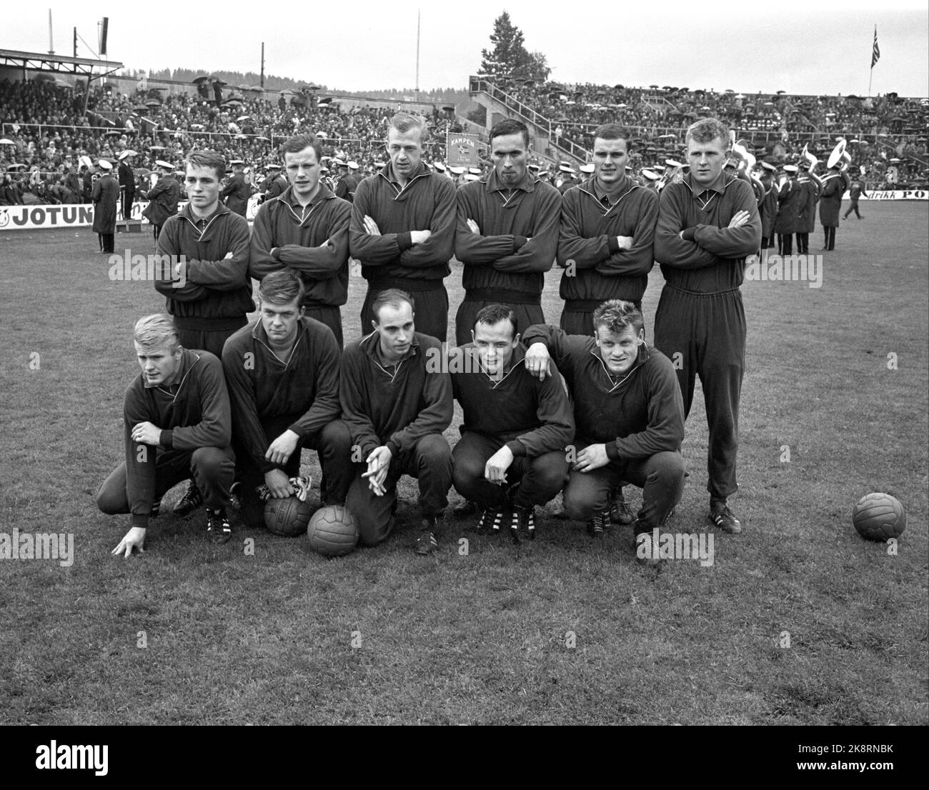 Ullevaal stadium the norwegian national team Black and White Stock ...