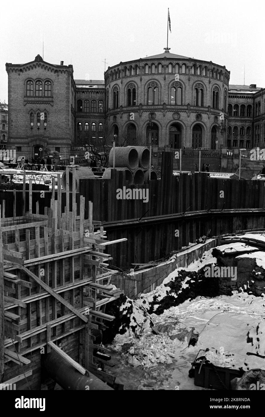January 1971 work on the stortinget metro station is ongoing hi-res ...