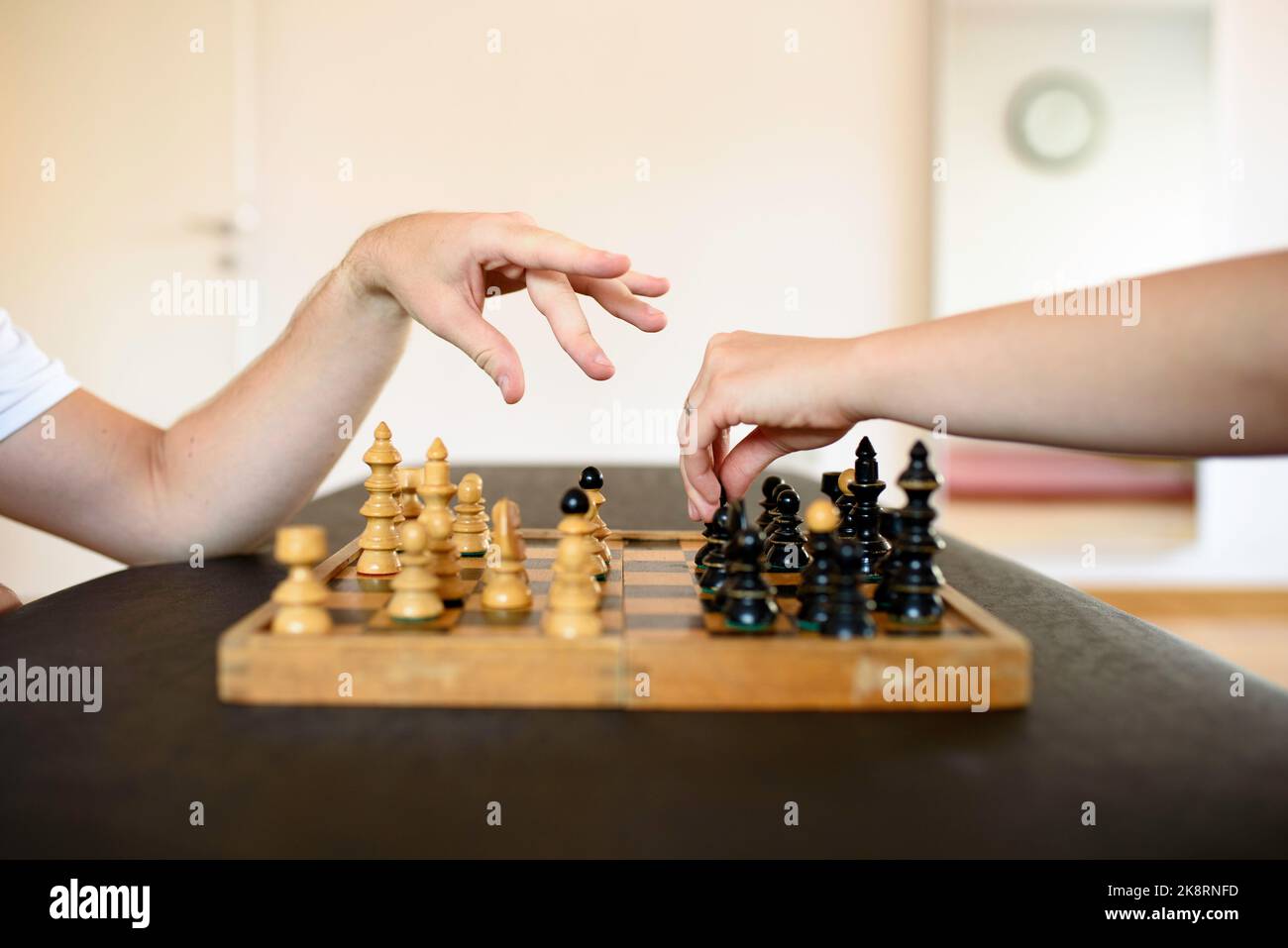A two players playing a game of chess Stock Photo - Alamy