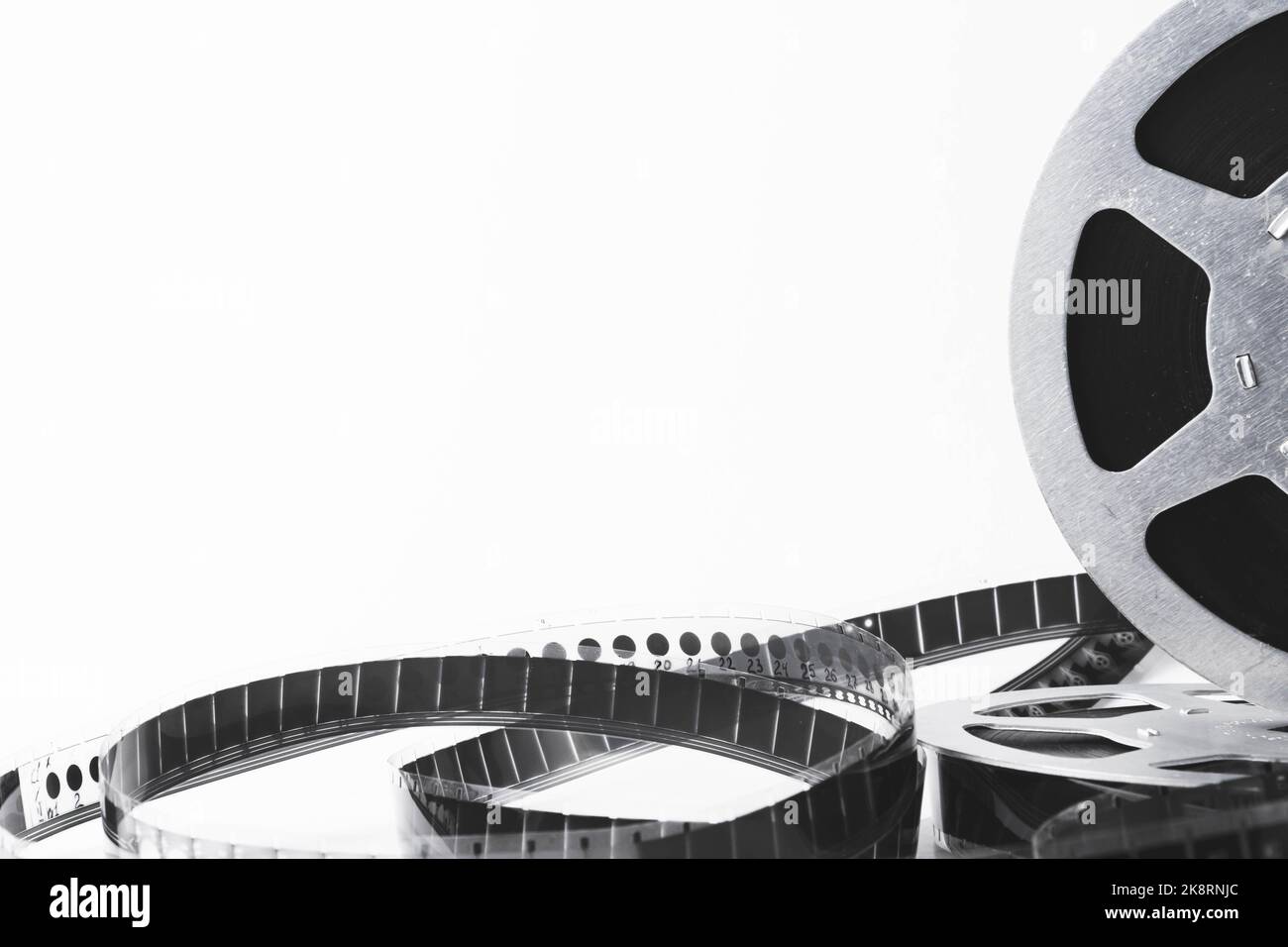 Vintage film strip isolated on white background. Film footage on film ...