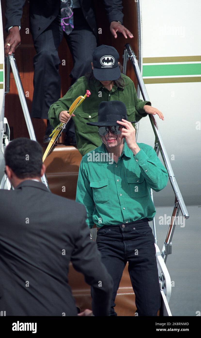 Oslo 19920714. Michael Jackson comes to Norway to have a concert at ...
