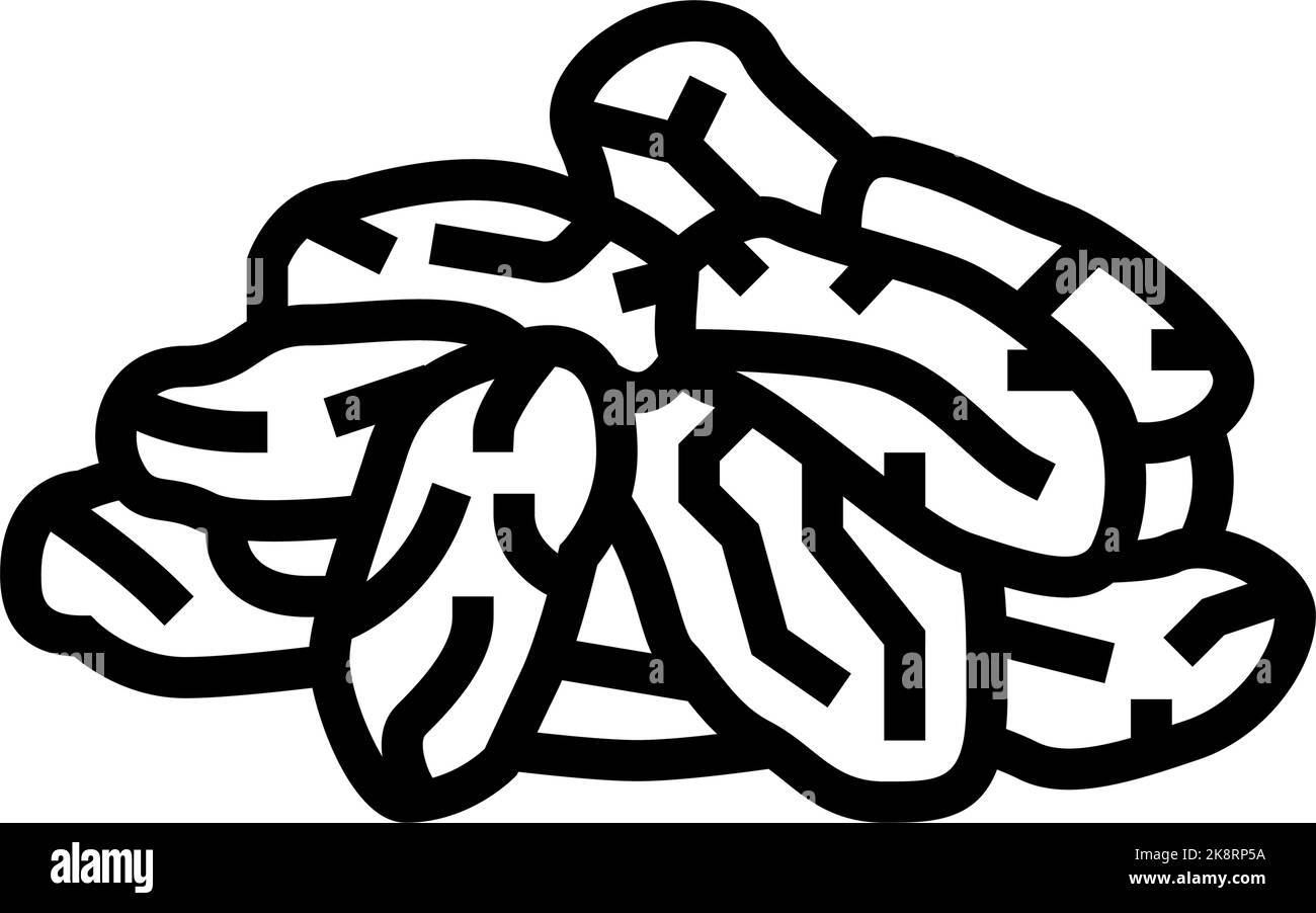 raisins dried fruit line icon vector illustration Stock Vector Image ...