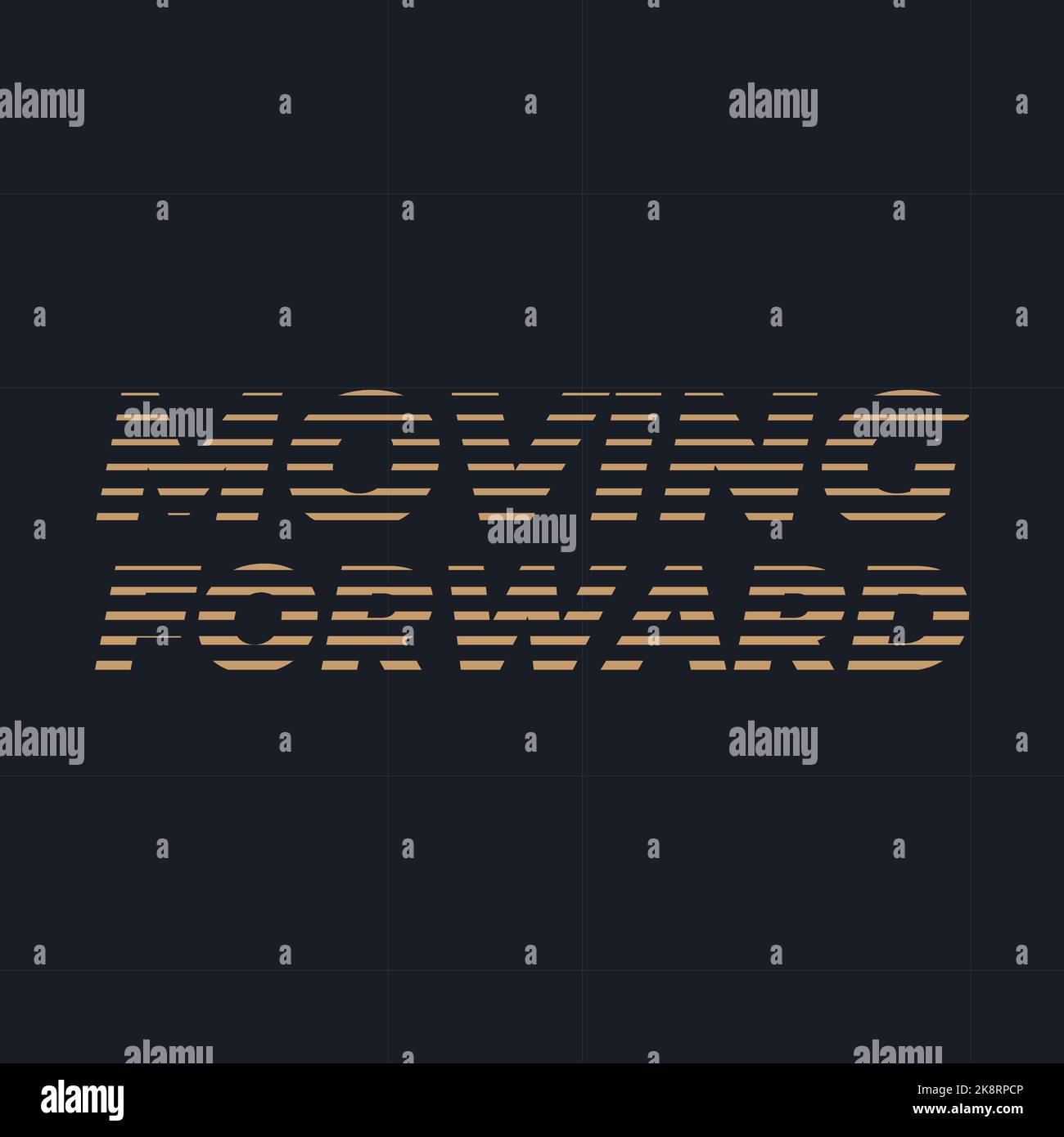 Moving forward, halftone line letter typography design artwork ...