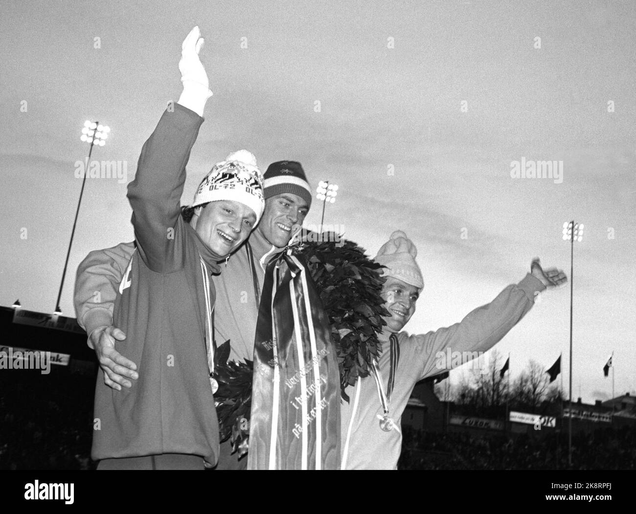 Oslo 19720220. World Cup on skating at Bislett. Here the world champion ...